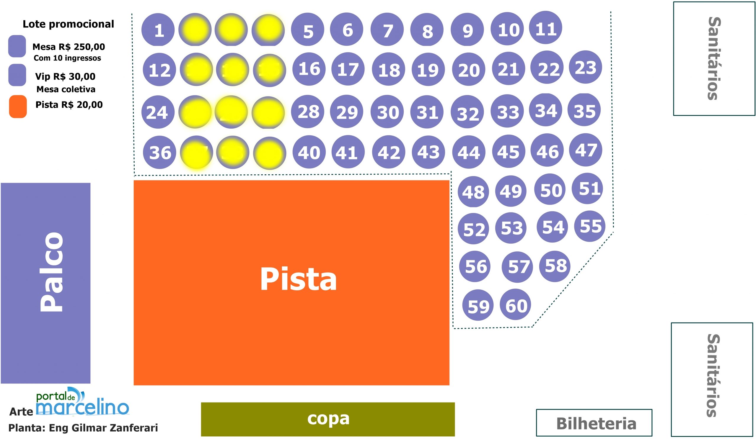 Confira o Mapa do local do evento